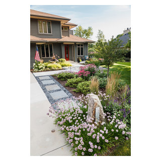 Modern Prairie Front Landscape - New Berlin, WI - Asian - Landscape ...