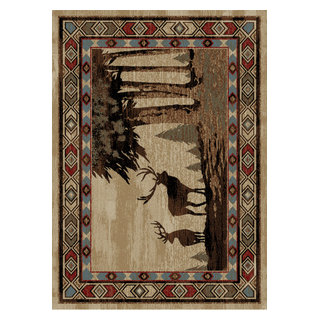 American Destination Deer River Lodge Area Rug, 2'3"x3'3" - Rustic ...