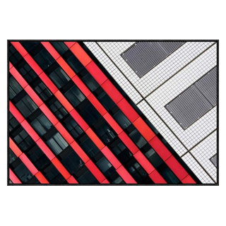 "Red Diagonals." Artwork, 36"x24.5" - Contemporary - Prints And Posters ...