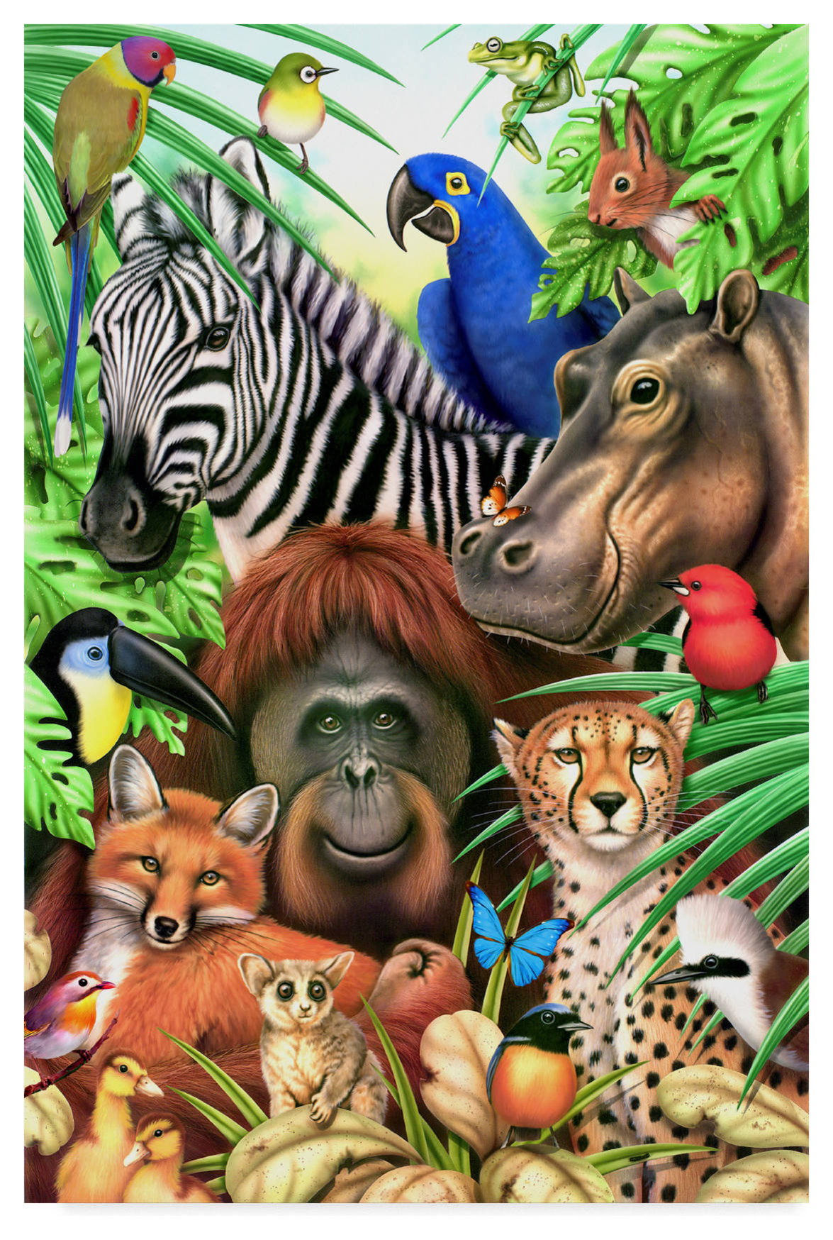 "Happy Jungle Portrait" by Howard Robinson, Canvas Art, 30"x47 ...