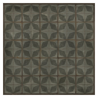Pattern 54 Nuclear Fusion 36x36 Vintage Vinyl Floorcloth - Transitional ...