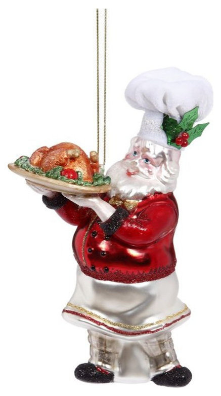 Mark Roberts 2021 Chef Santa Ornament 6" - Contemporary - Christmas ...