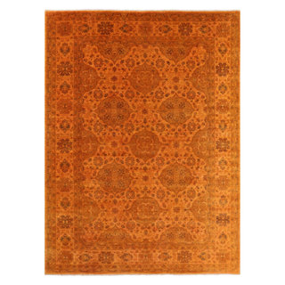 Tabriz Overdyed Full Pile Hand Knotted Rug 10' 3" X 13' 9" - Q11229, 10 ...