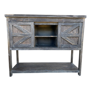 Barn Door Accent Console, Brown - Farmhouse - Console Tables - by ...
