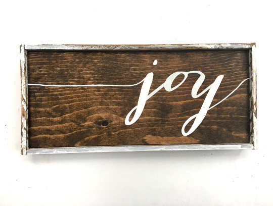 Joy Handcrafted Wooden Sign - Farmhouse - Novelty Signs - by Simply ...