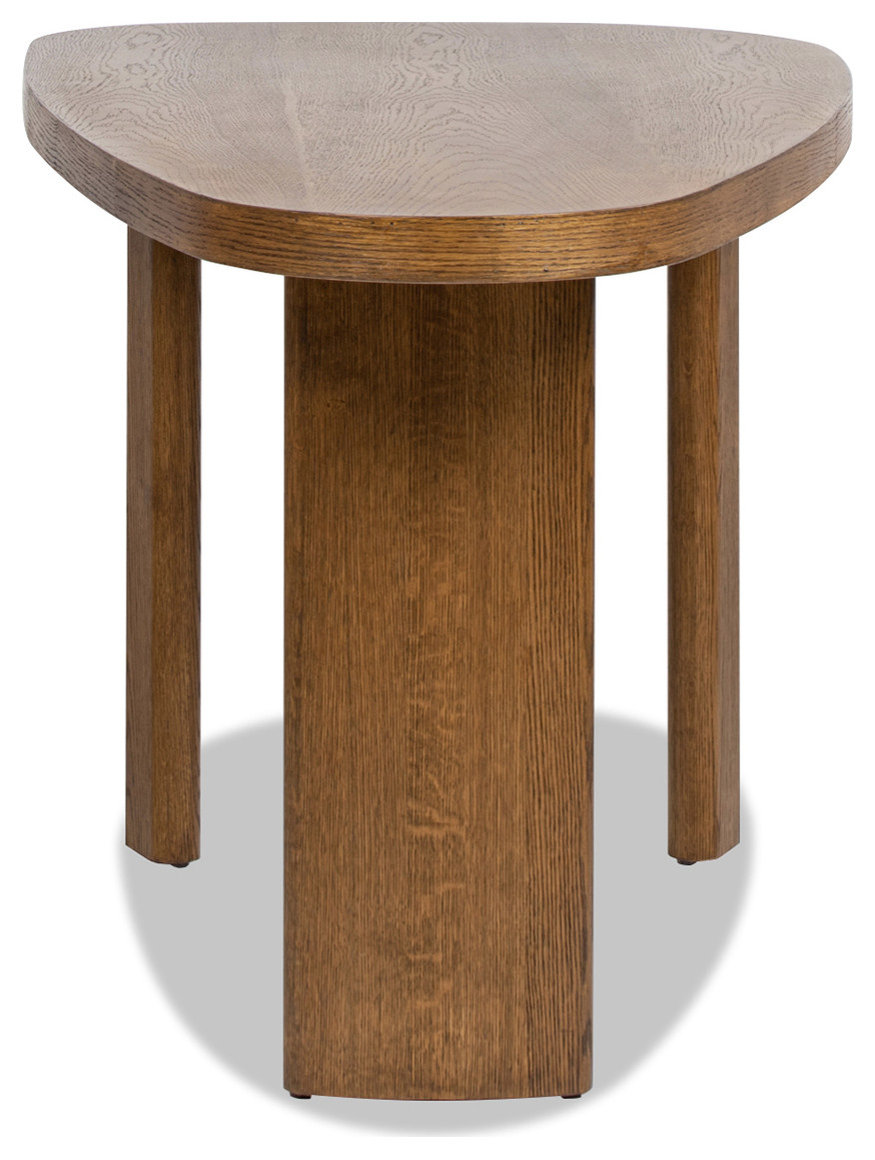Melvin 60" Oak Wood Oblong Console Table, Cafe Brown - Transitional ...