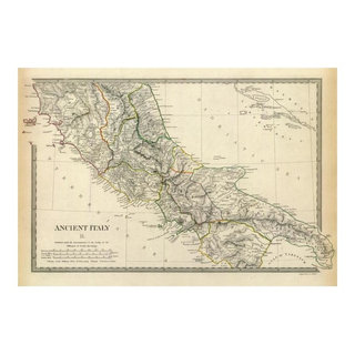 "Ancient Italy II, 1830" Paper Art, 46"x32", 46"x32" - Contemporary ...