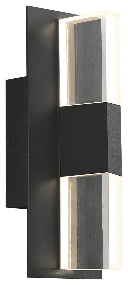 Lyft 1-Light 12.50"H LED Outdoor Wall Lantern in Black, 4.700 - Modern ...