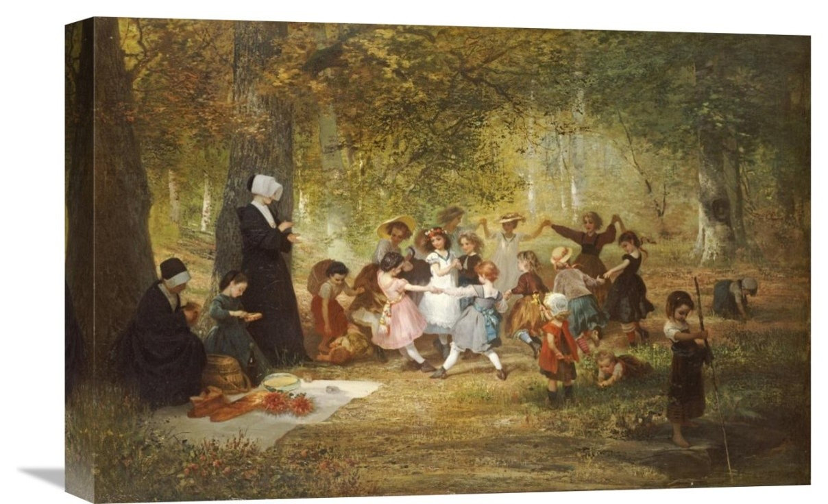 "Ring a Ring a Roses" Artwork, 22" x 14.542" - Traditional - Prints And ...