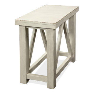 Riverside Furniture Aberdeen Chairside Table - Farmhouse - Side Tables ...
