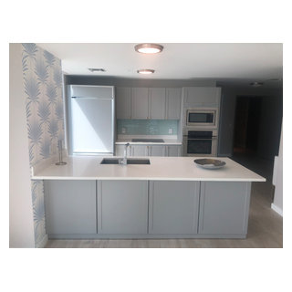 Modern Kitchen Remodel Done in a Haze SuperMatte Shaker Door - Modern ...