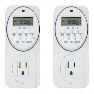 Sunlite White T300 7-Day Heavy Duty Digital Timer, 1725W Max, 115V ...