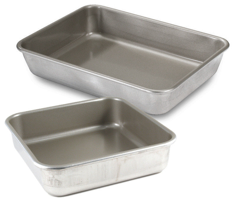 Nordic Ware 2 Piece Rectangle and Square Cake Pan Set - Contemporary ...