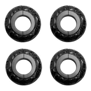 4 Radiator Flanges Black Aluminum Escutcheon 1 1/4 inches' ID Pack of 4 ...