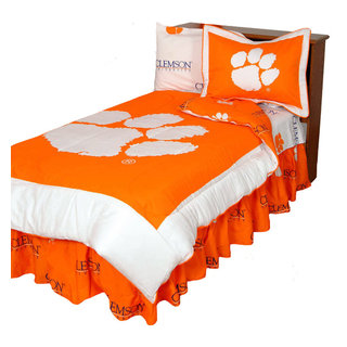 Clemson Tigers Reversible Comforter Set, Twin, Twin - Contemporary ...
