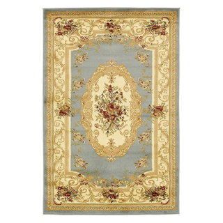 Traditional Royale Sky Area Rug, 4'x6' - Victorian - Area Rugs - by ...