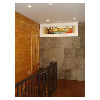 Rustic Lake House - Stain Glass Window Detail - Rustic - Newark - by ...