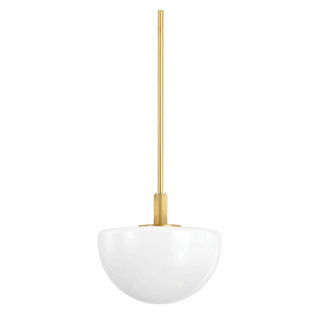Lethbridge 1-Light Pendant, Aged Brass - Transitional - Pendant ...