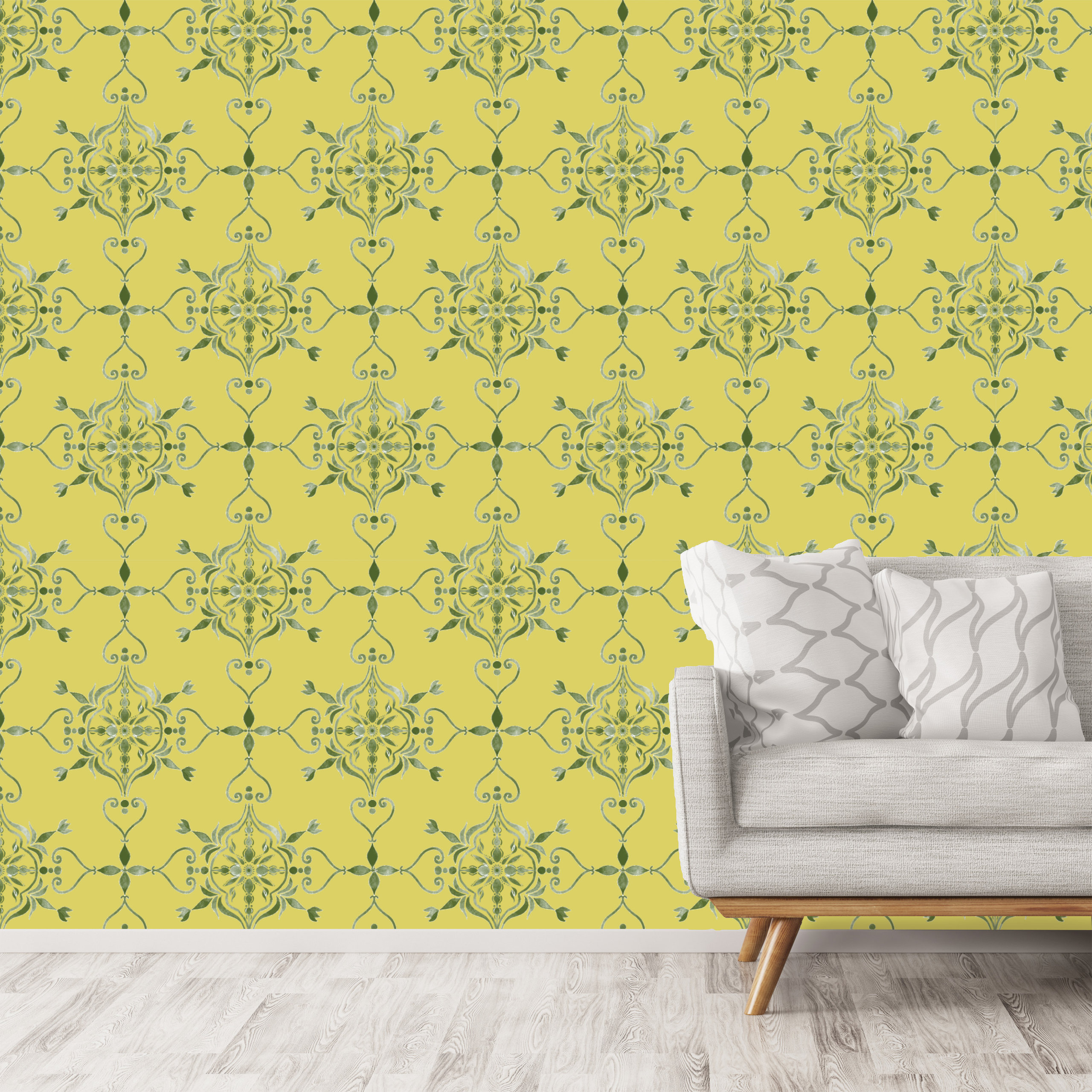 Classic Lemon Wallpaper by Monor Designs, Sample 12"x8" - Contemporary ...