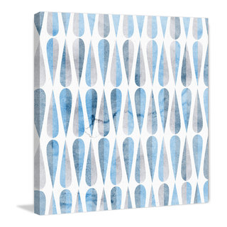 "Two Tone" Painting Print on Wrapped Canvas, 18x18 - Contemporary ...