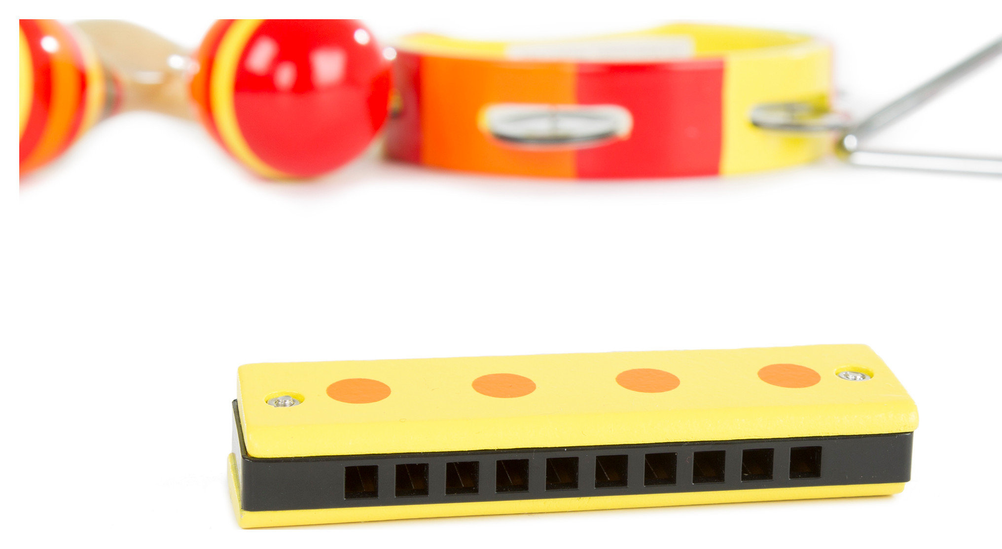 Toddler Musical Instruments Set Tambourine, Triangle, Maracas, and ...