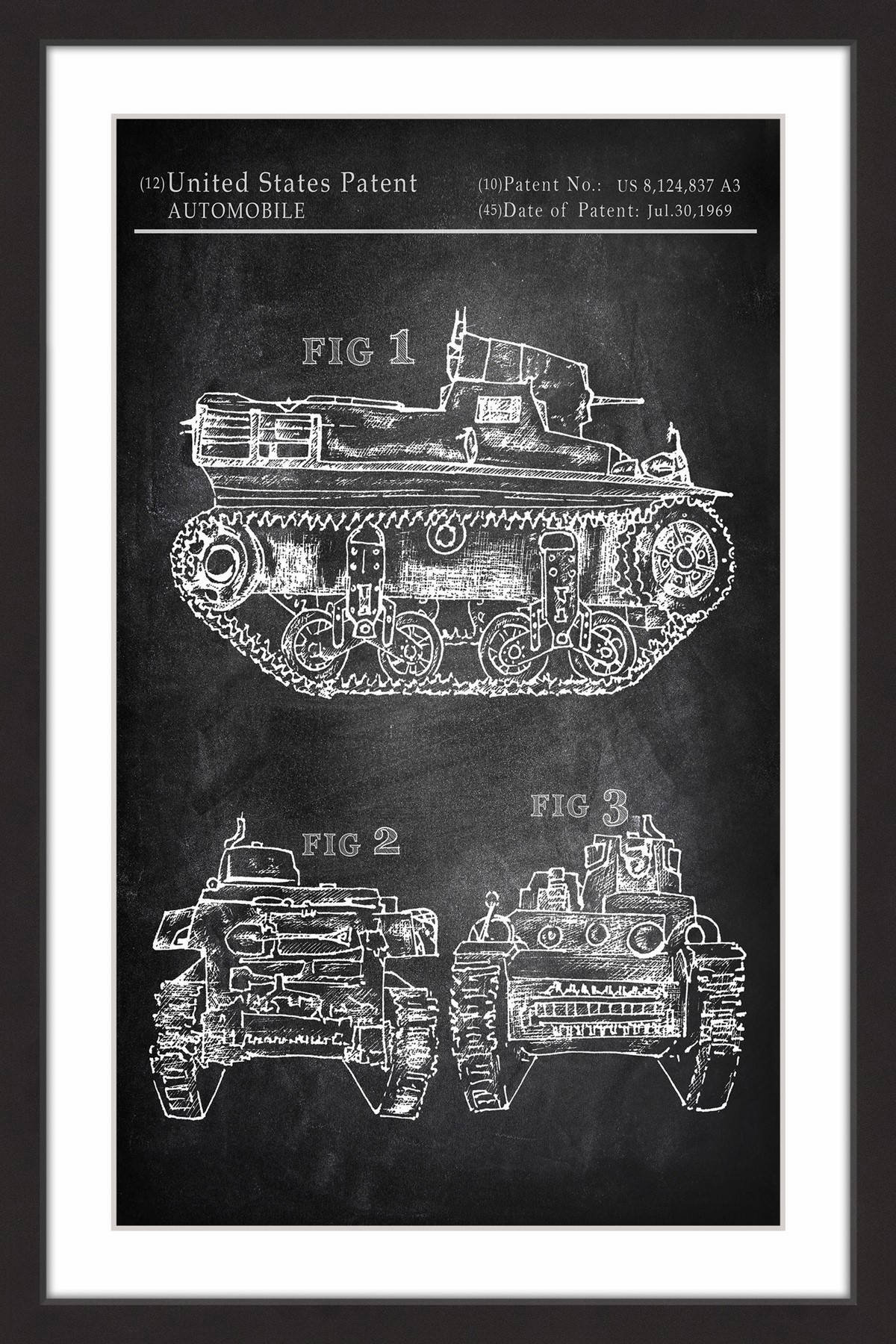"Military Tank Design" Framed Painting Print, 24"x36" - Industrial ...