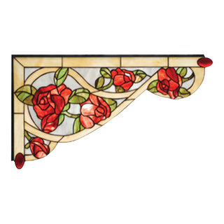23"W X 13"H Bed of Roses Left Corner Bracket - Brackets - by Meyda ...