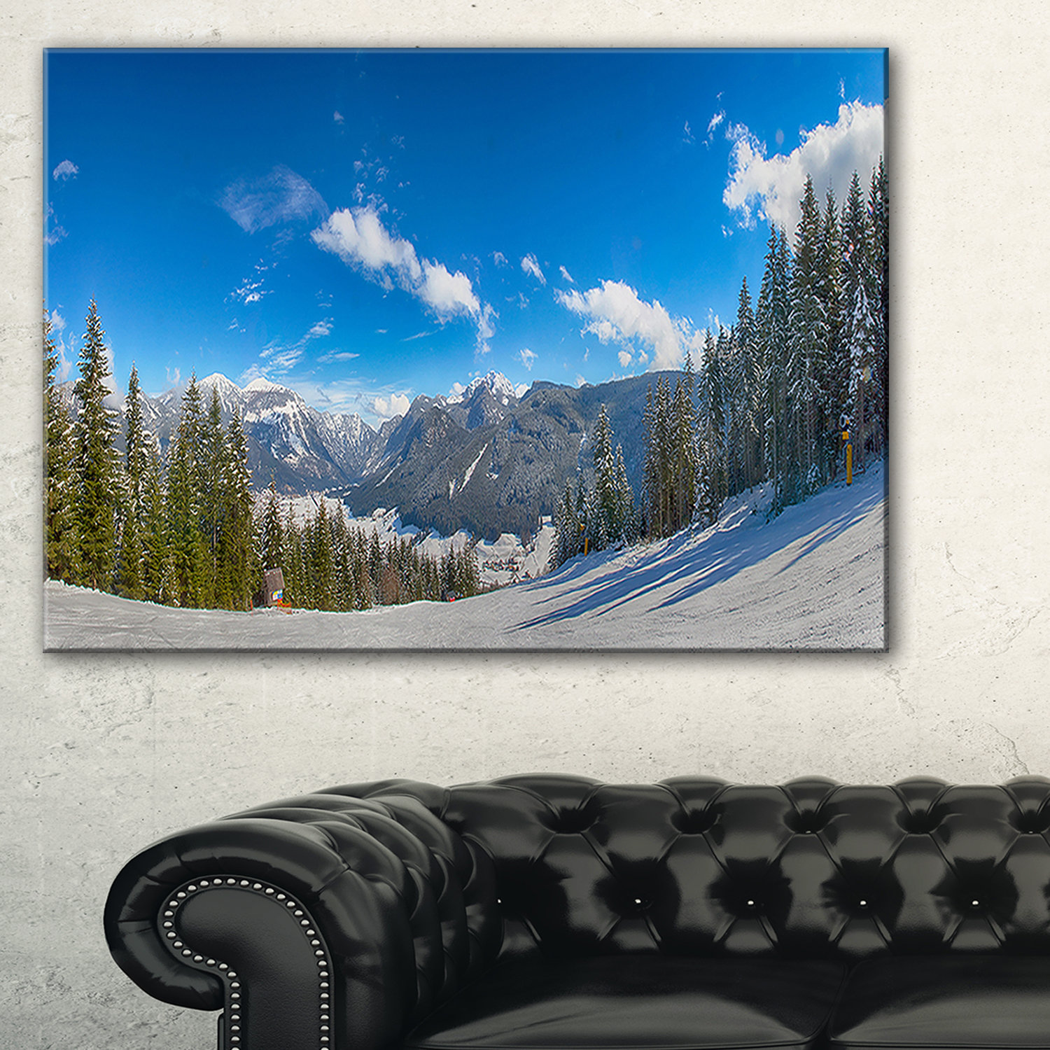 "Austrian Alps Seen From Ski Slope" Landscape Art, Wall Art, 40"x20 ...