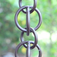 Double Loops Bronze Aluminum Rain Chain With Installation Kit, 13 ...