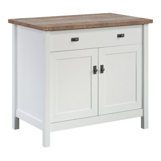 Bowery Hill Modern Engineered Wood Library Base in White Finish ...