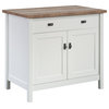 Bowery Hill Modern Engineered Wood Library Base in White Finish ...