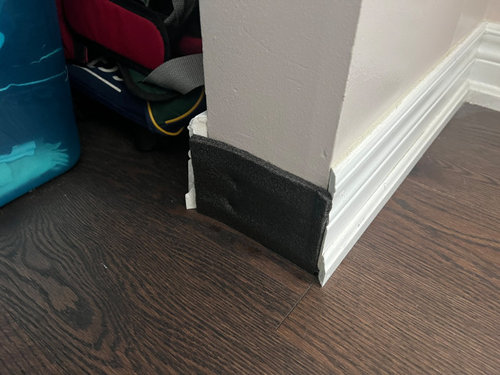 Closet trim for sliding door, quick and easy idea