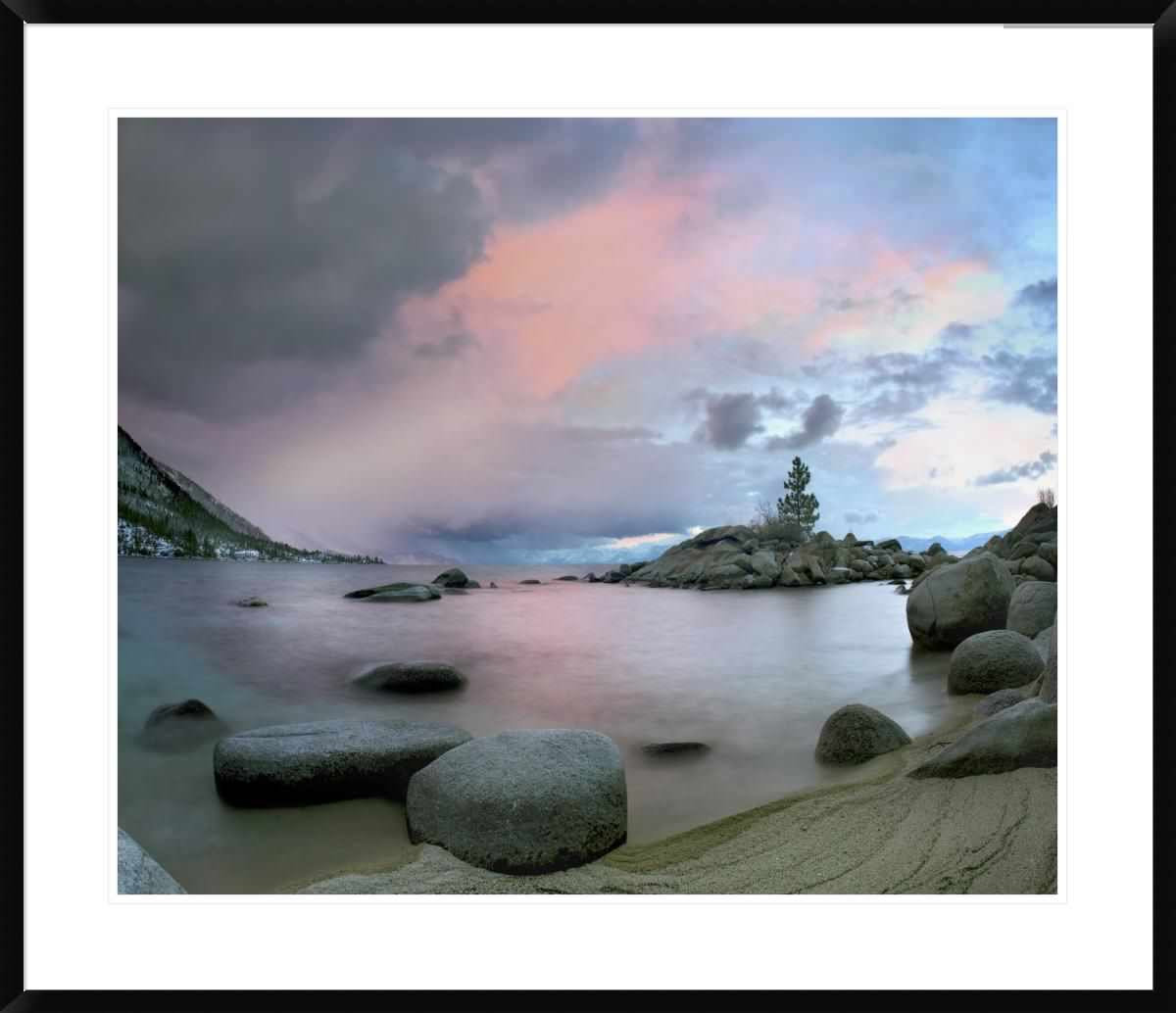 "Hidden Beach at sunset, Lake Tahoe, Nevada" by Tim Fitzharris, 24x21 ...
