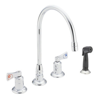 Moen M-Dura Chrome 2-Handle Kitchen Faucet - Kitchen Faucets - by ...