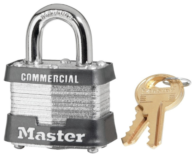 Master Lock 3KA 3210 Padlock, Keyed Alike Key, Steel Shackle ...
