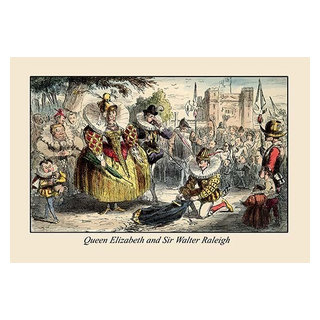 Queen Elizabeth and Sir Walter Raleigh, 20" x 30" - Traditional ...