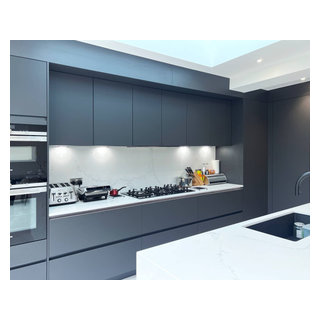 Modern Matt Grey Kitchen in Bexley - Modern - Kitchen - London - by BCK ...