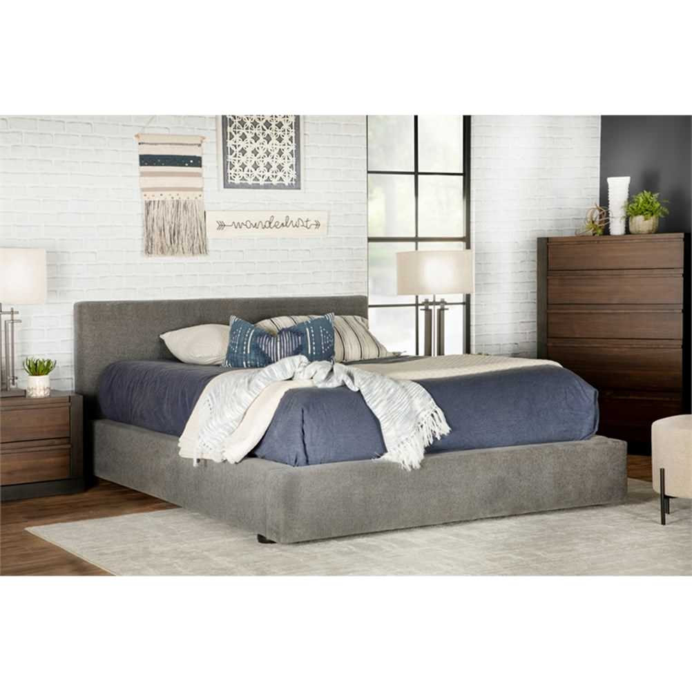 Coaster Gregory Modern Fabric Upholstered Eastern King Bed in Graphite ...