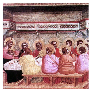 Giotto Di Bondone Last Supper 20"x20" Premium Canvas Print ...