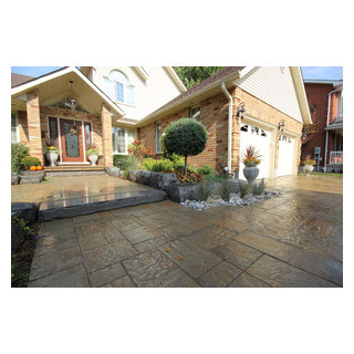 Front Entry & Driveway - Traditional - Toronto - by TriGreen Landscape ...