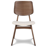 Furniture Oscar Solid Wood Dining Chair in Walnut (Set of 2 ...