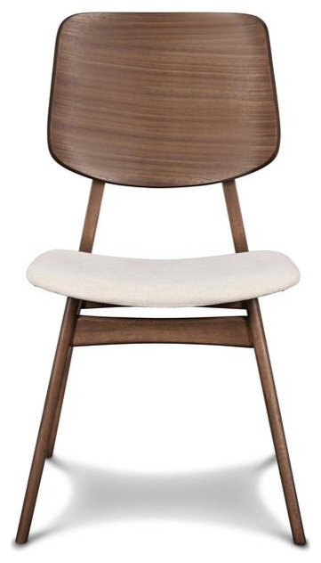Furniture Oscar Solid Wood Dining Chair in Walnut (Set of 2 ...