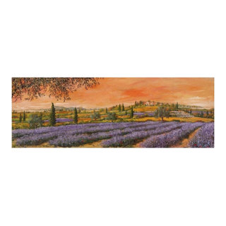 "Filari di Lavanda" Digital Paper Print by Tebo Marzari, 38"x14", 14 ...