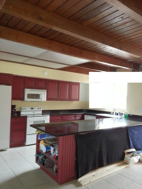 Need kitchen lighting for 1960s wood ceiling | Houzz Forum