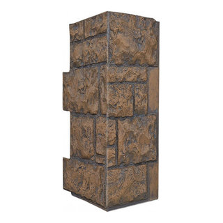 Fortress Faux Brick Wall Panel, 24" Corner - Rustic - Wall Panels - by ...