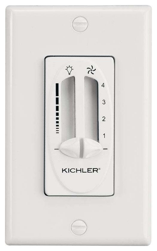 Fan Accessory Fan 4 Speed-Light Dimmer in White, 2.500 - Transitional ...