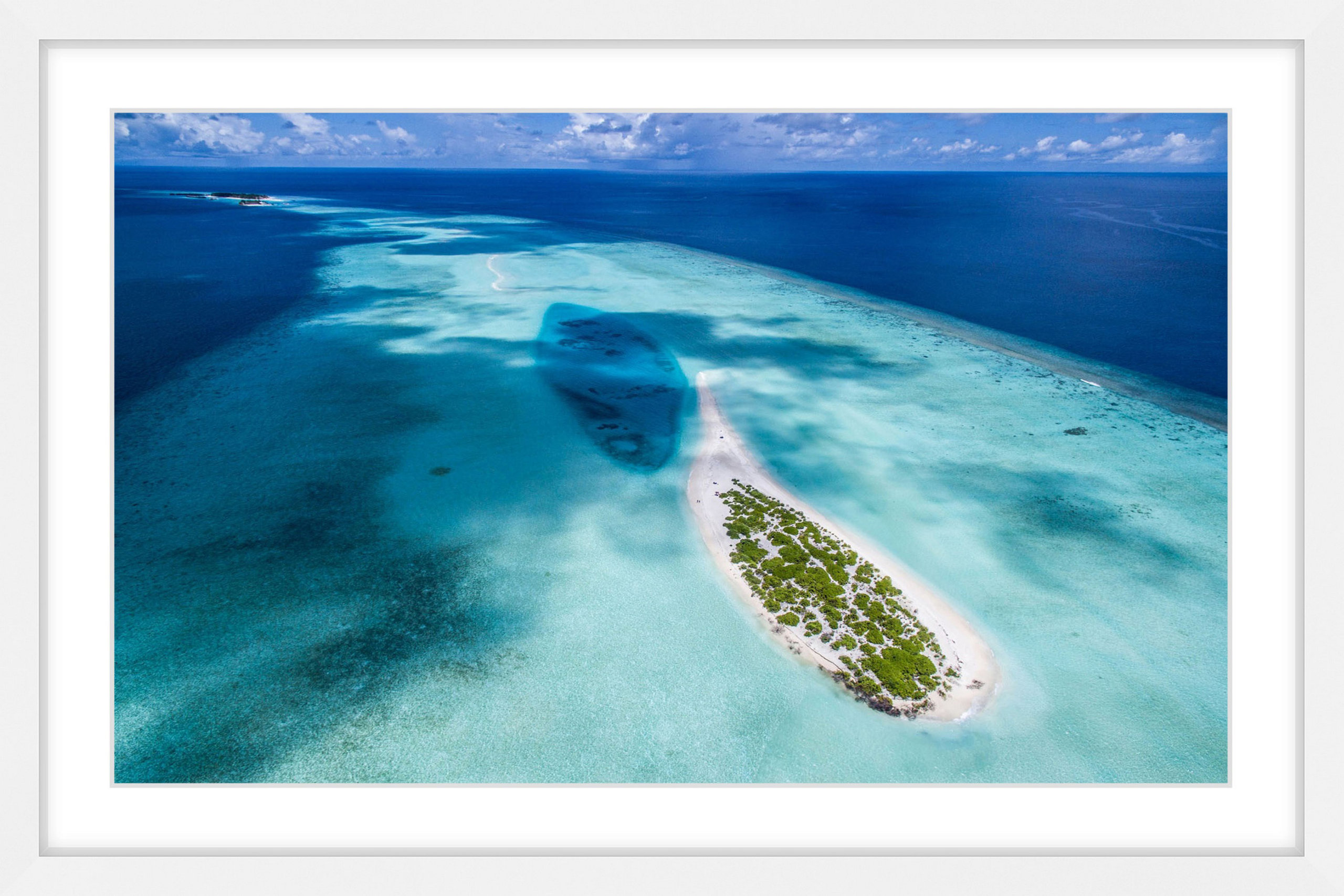 "Sea Shadows" Framed Painting Print, 45"x30" - Beach Style - Prints And ...