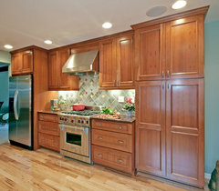 Need help picking floors that go with cherry cabinets.