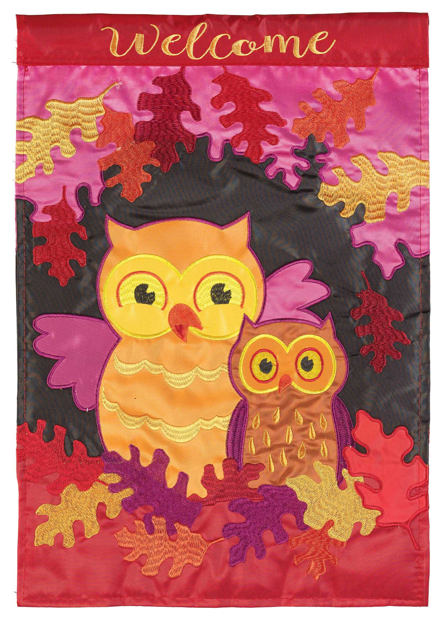 Welcome Fall Owls Flag, Polyester, Garden - Traditional - Flags And Flagpoles - by New and ...