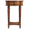 Jules 1-Drawer Round Accent Table - Traditional - Side Tables And End ...